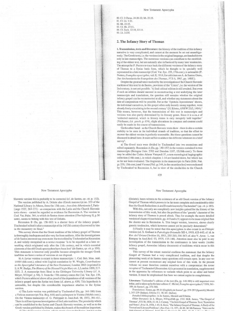 5.infancy Gospel of Thomas | PDF | Gospels | Religion And Belief