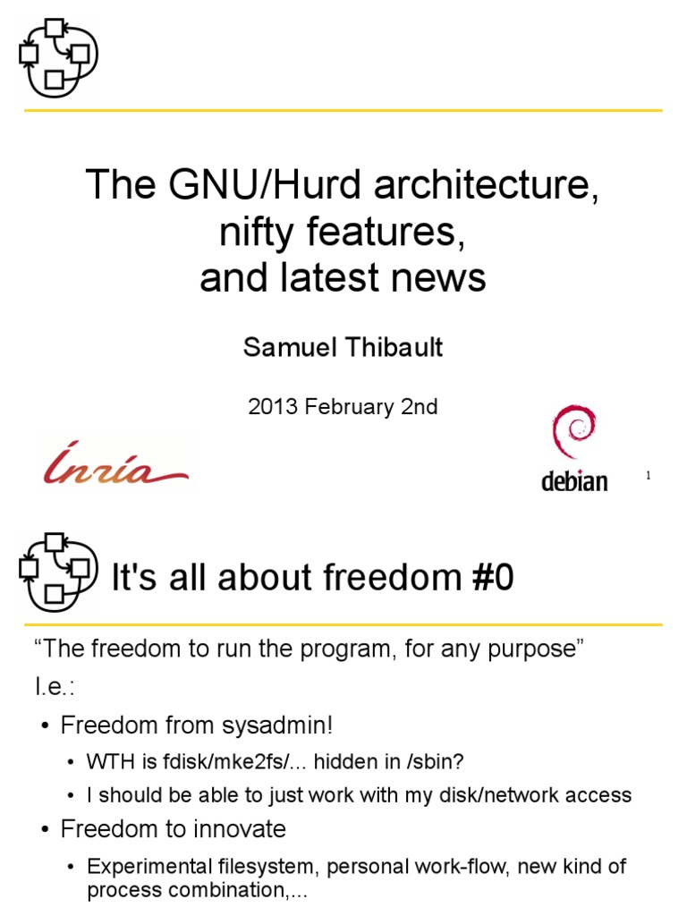 Gnu Hurd Manual | PDF | Kernel (Operating System) | Operating System Technology