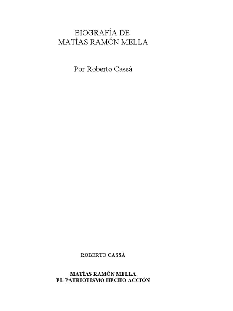 BIOGRAFIA DE MATIAS RAMON MELLA - Roberto Cassa | PDF | República Dominicana | Haití