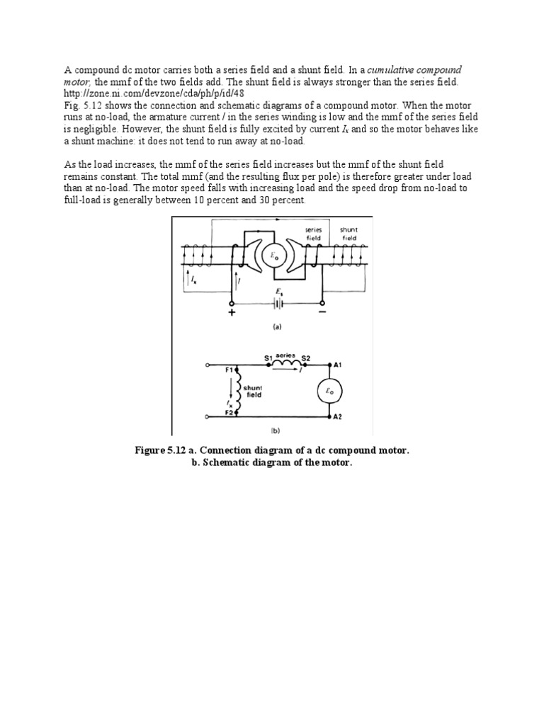 A Compound DC Motor Carries Both A Series Field and A Shunt Field | PDF ...