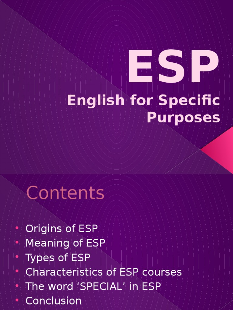 Esp Englishforspecificpurposes | PDF | English Language | English As A ...