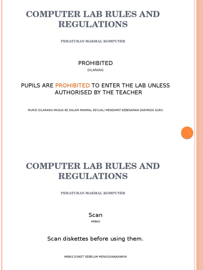 Computer Lab Rules and Regulations | PDF | Electronics | Computing