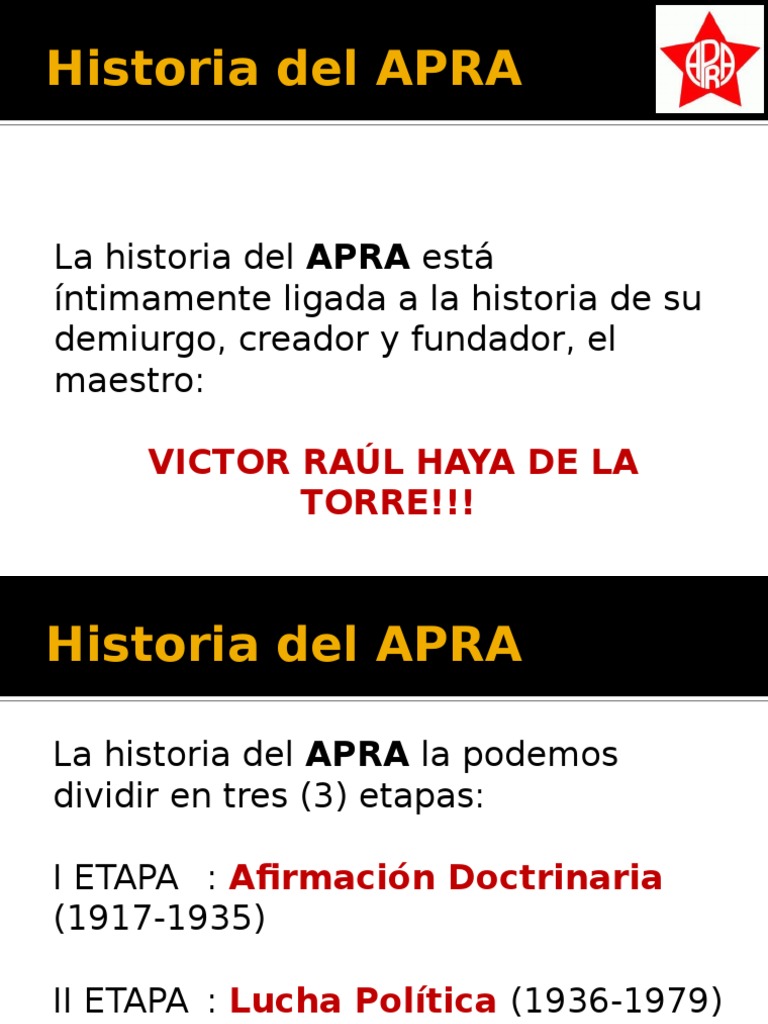 Historia Del APRA | PDF | Perú | Política (general)