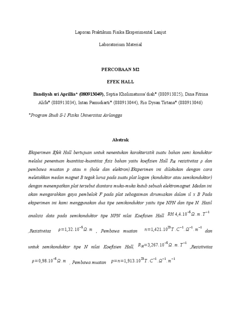 Efek Hall | PDF