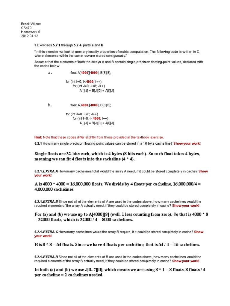 hw6 Circuits | PDF | Cpu Cache | Array Data Structure
