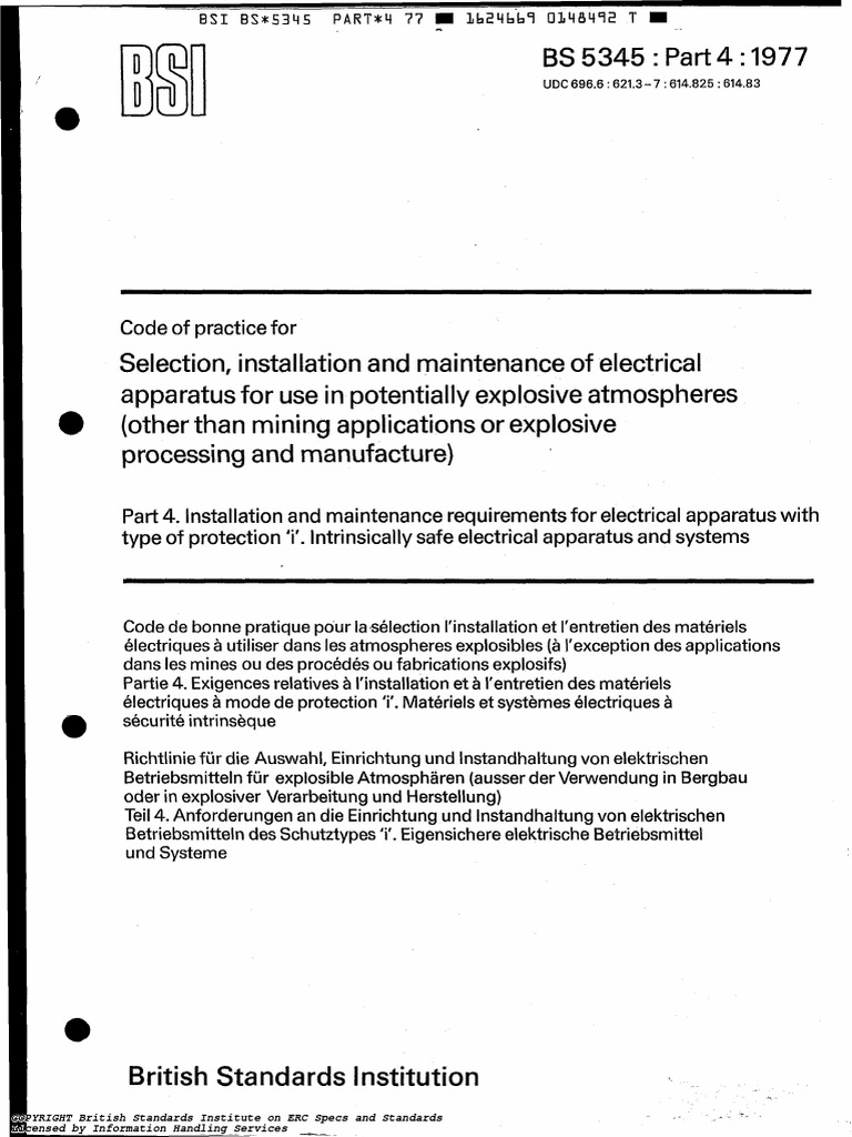 BS 5345-4 1977 PDF | PDF | Cable | Ac Power Plugs And Sockets