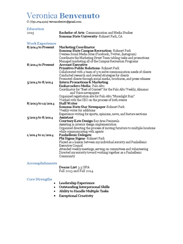 Marketing and Communication Resume | PDF | Career & Growth