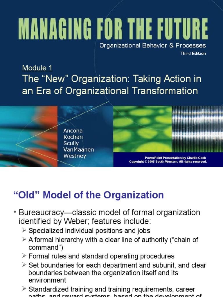 The "New" Organization: Taking Action in An Era of Organizational ...