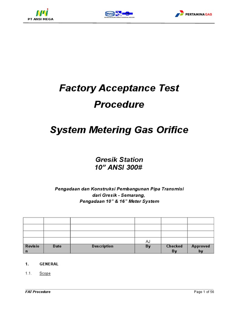 FAT Procedure Gresik | PDF | Calibration | Specification (Technical Standard)