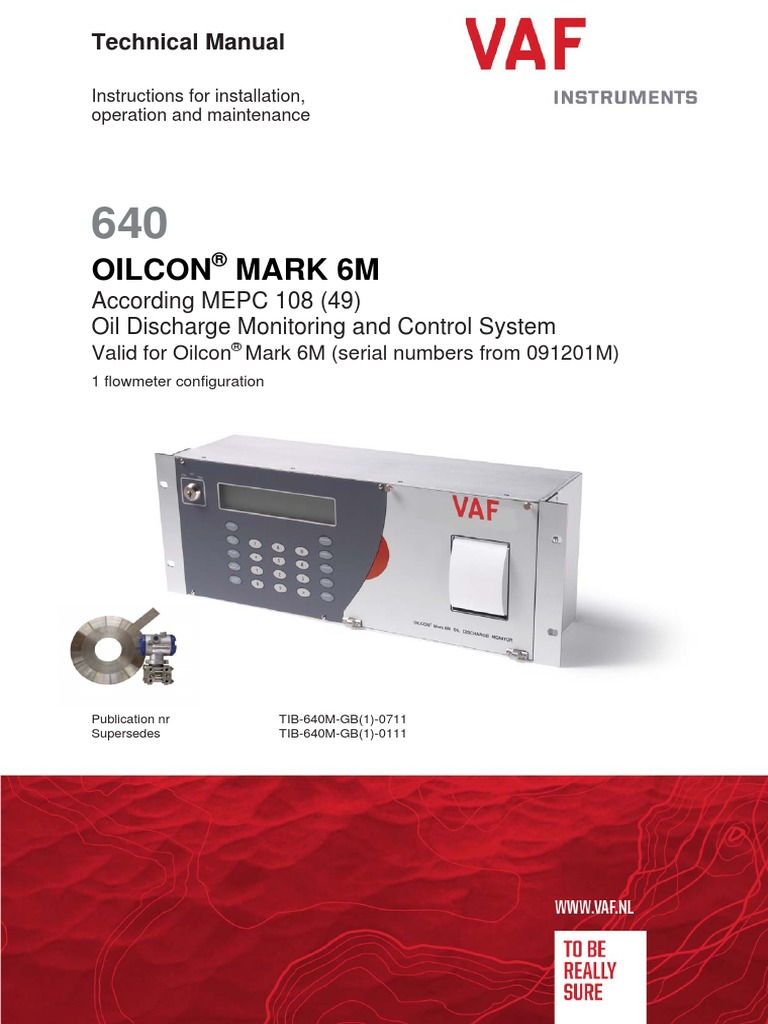 VAF ODME Manual | PDF | Flow Measurement | Pump