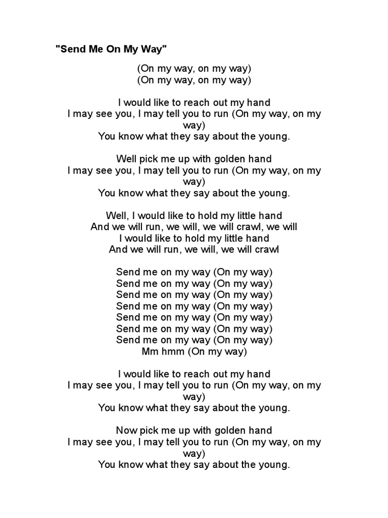 Rusted Root - Send Me On My Way Lyrics | PDF