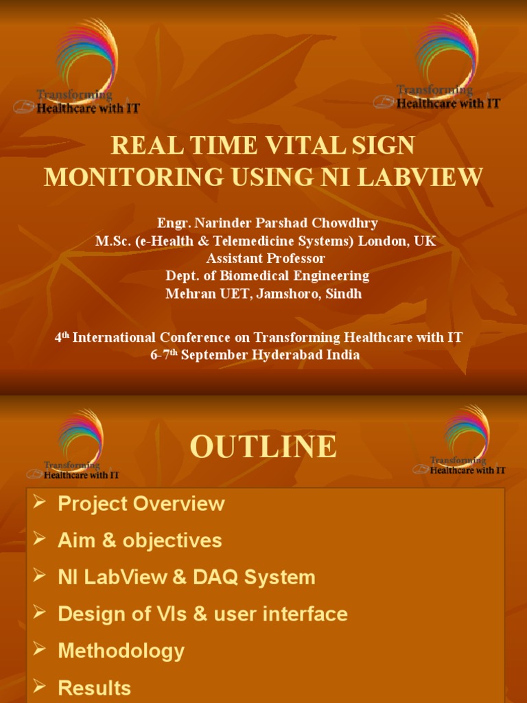Real Time Vital Sign Monitoring Using NI Labview | PDF | Blood Pressure ...