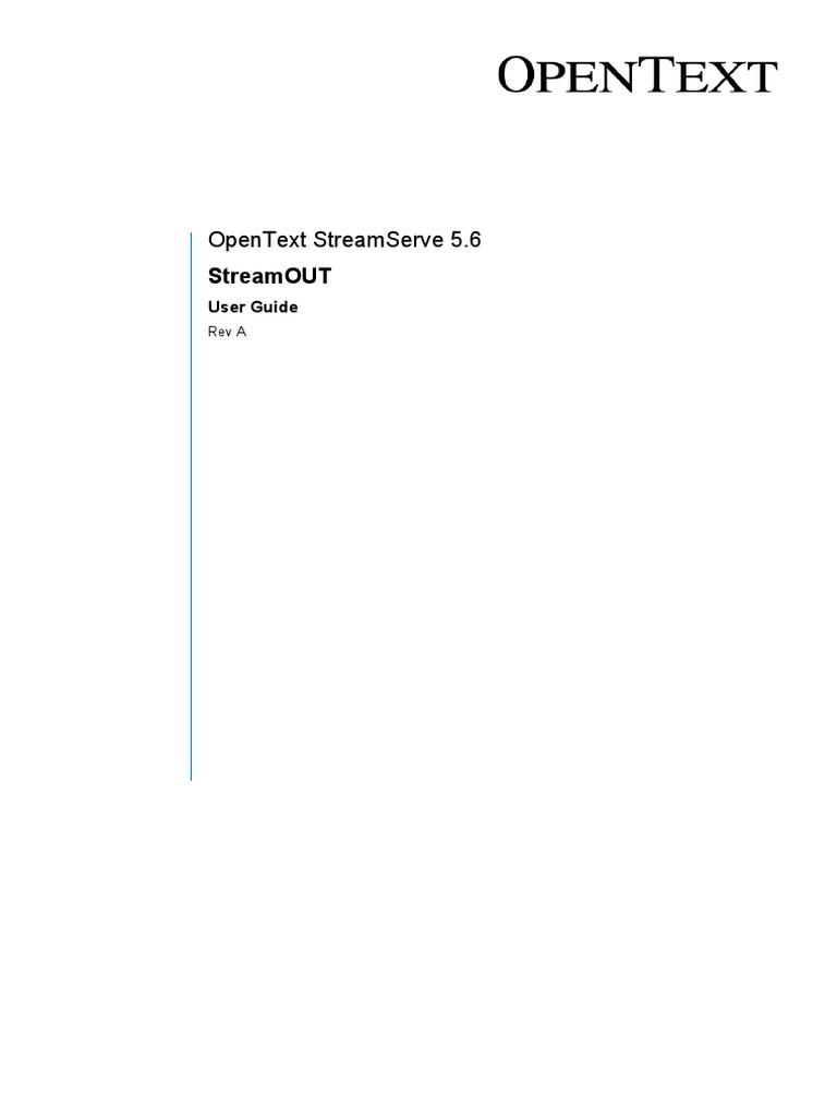 OpenText StreamServe 5.6 StreamOUT User Guide | PDF | Menu (Computing ...