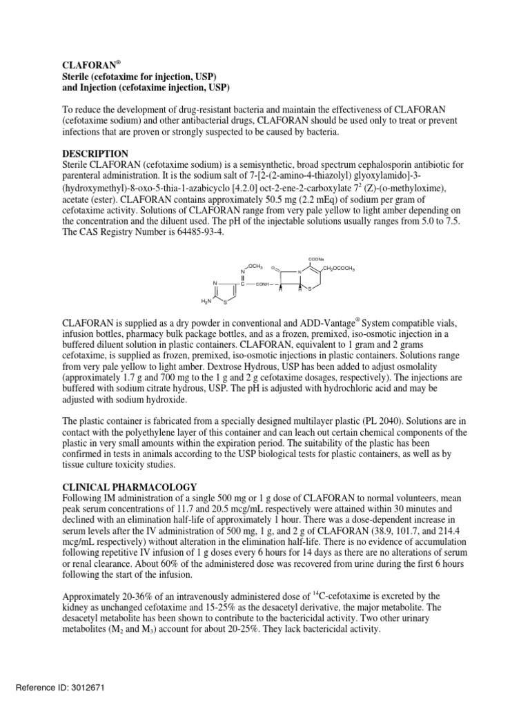 cefotaxime penyimpanan | Antibiotics | Intravenous Therapy