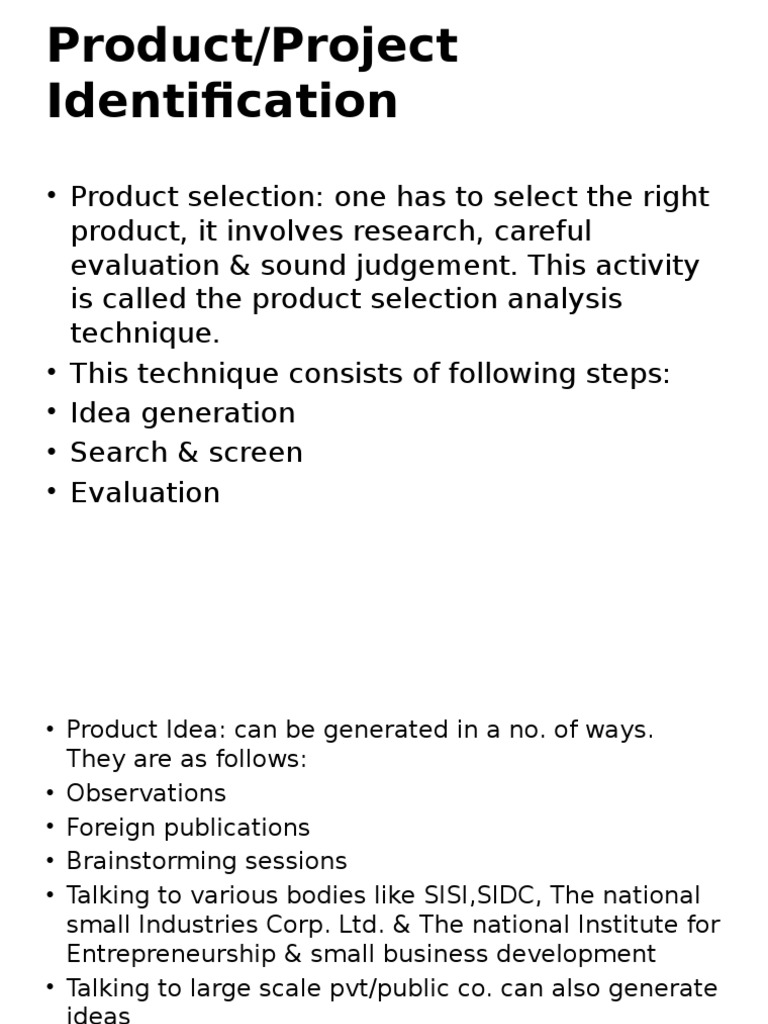Product & Project Identification | PDF | Demand | Product Design