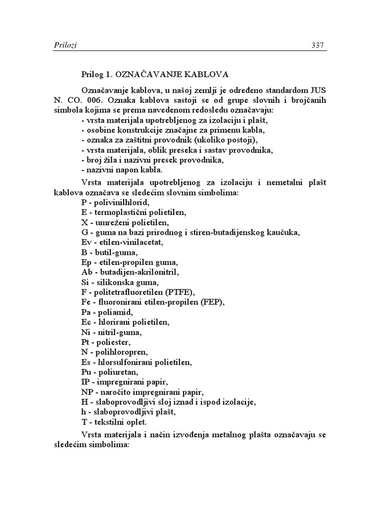 Prilog1 - OZNACAVANJE KABLOVA | PDF