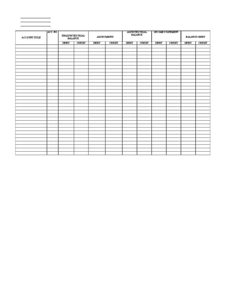 10-Column Worksheet Form | PDF | Debits And Credits | Corporations