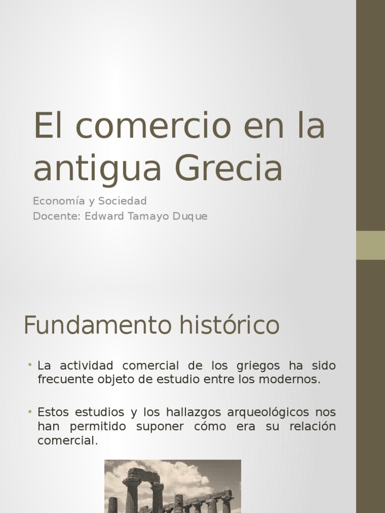Comercio en la Antigua Grecia | PDF | Antigua Grecia | Grecia