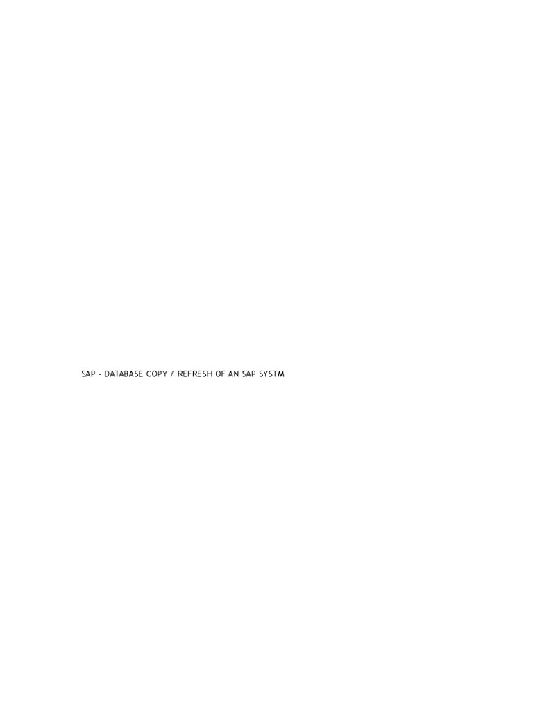 Database Copy Refresh Pdf Oracle Database Databases