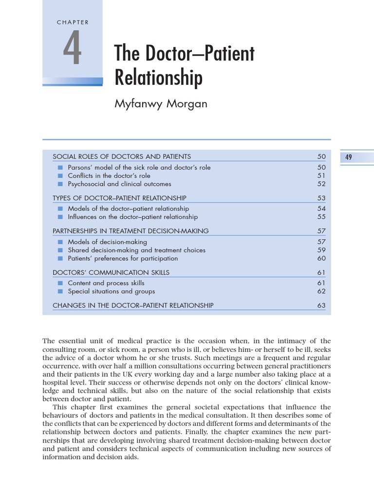 The Doctor Patient | PDF | Physician | Patient