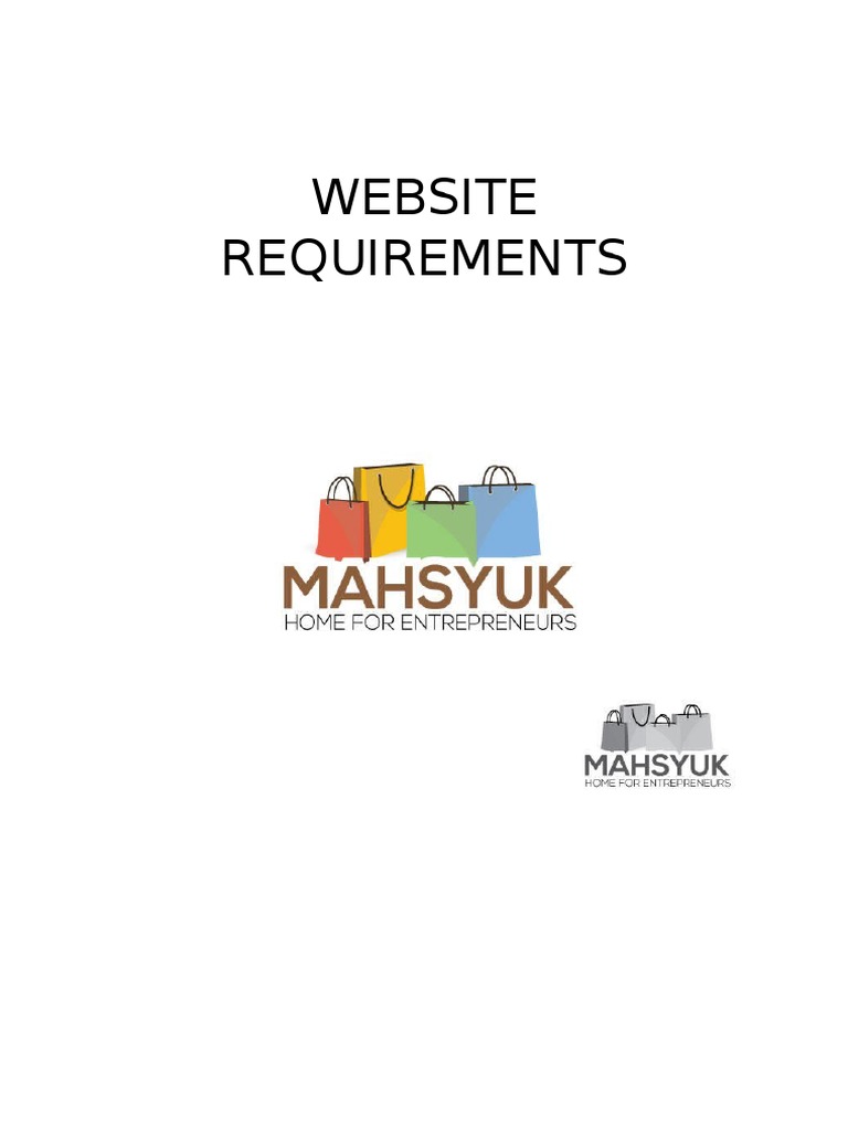 Website Requirements - Draft | PDF | Invoice | Sales