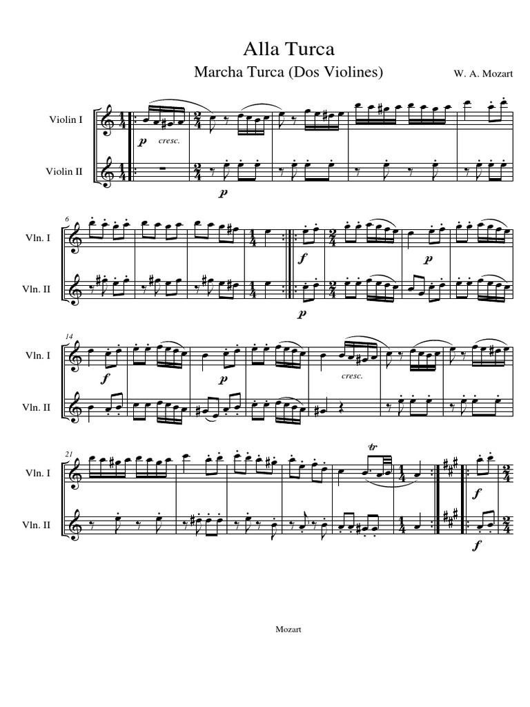 Marcha Turca - Mozart | PDF