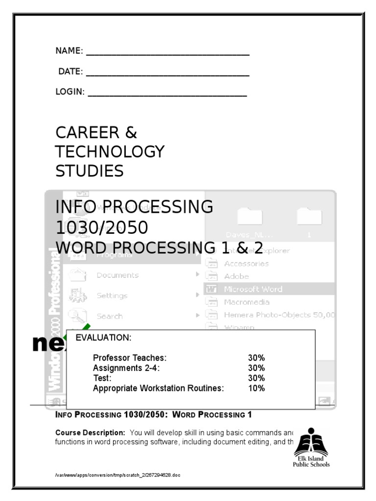 Word Processing Assignment | PDF | Text | Computing