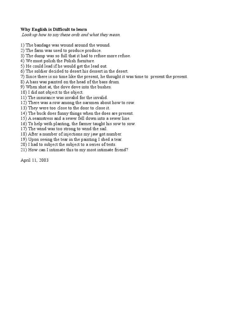 Challenges of Learning English Language | PDF | Foreign Language ...