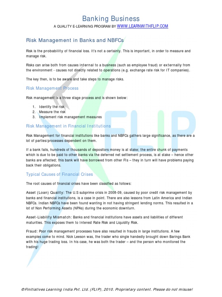 12 Chapter 9 - Risk Management in Banks NBFCs | PDF | Value At Risk ...