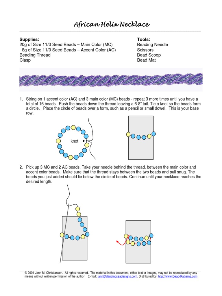 African Helix Necklace | PDF | Bead | Handicrafts
