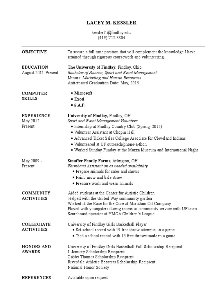 Lacey Resume 2015 | PDF | Wellness