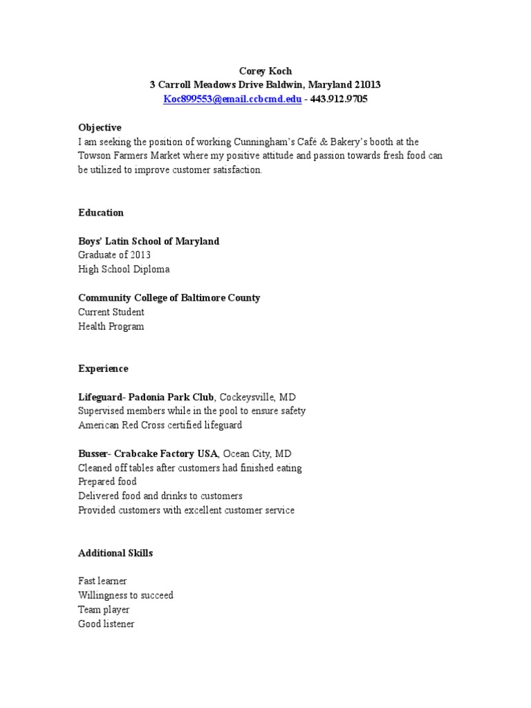 Corey Kochs Resume | PDF | Career & Growth | Wellness