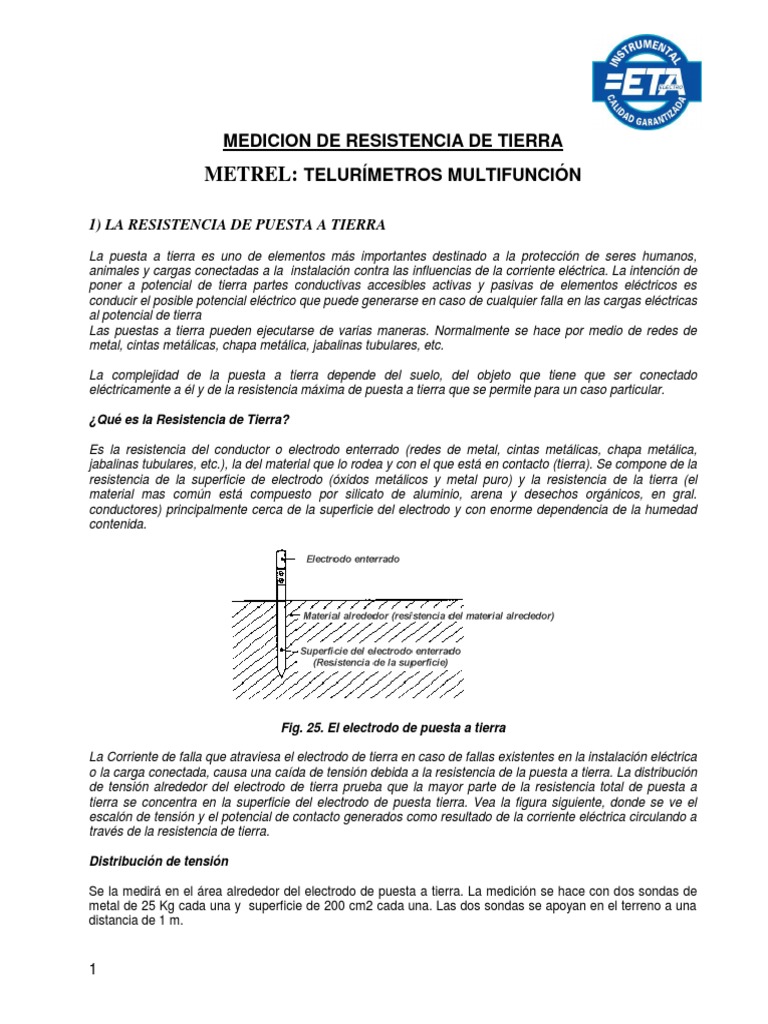 Medicion Tierra Con Metrel 2088 | PDF | Ciencia y matemáticas | Informática