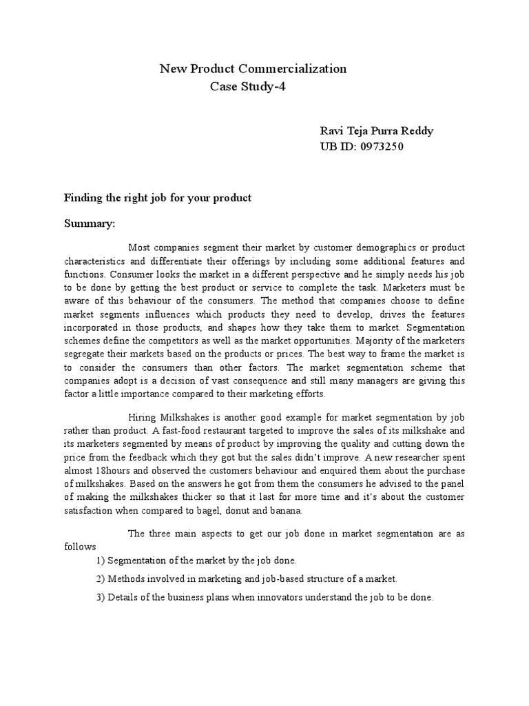 Job-Based Market Segmentation Insights | PDF | Market Segmentation ...