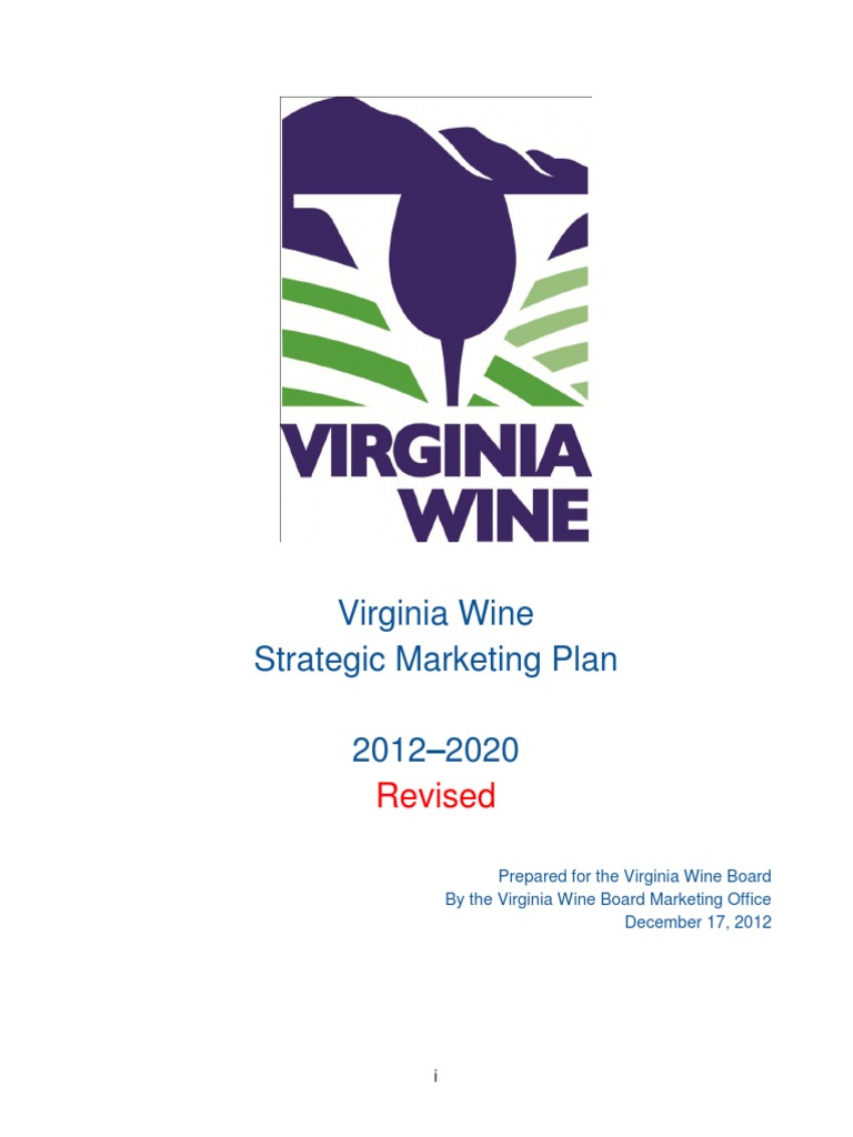Virginia Wine Strategic Marketing Plan | PDF | Winery | California Wine