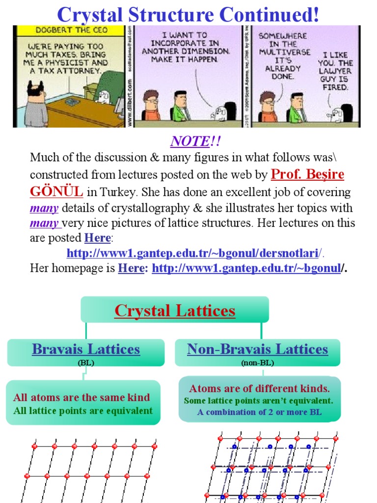 Crystal Structure Lattices | PDF | Crystal Structure | Lattice (Group)