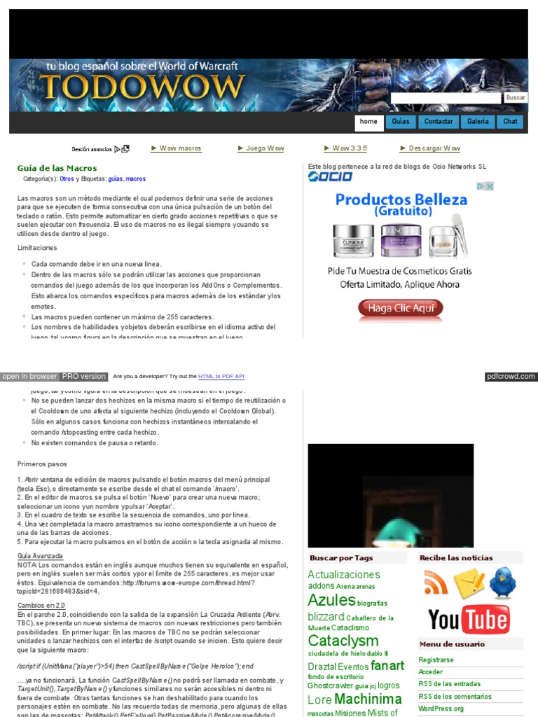 Guia de Las Macros | PDF | Macro (informática) | HTML