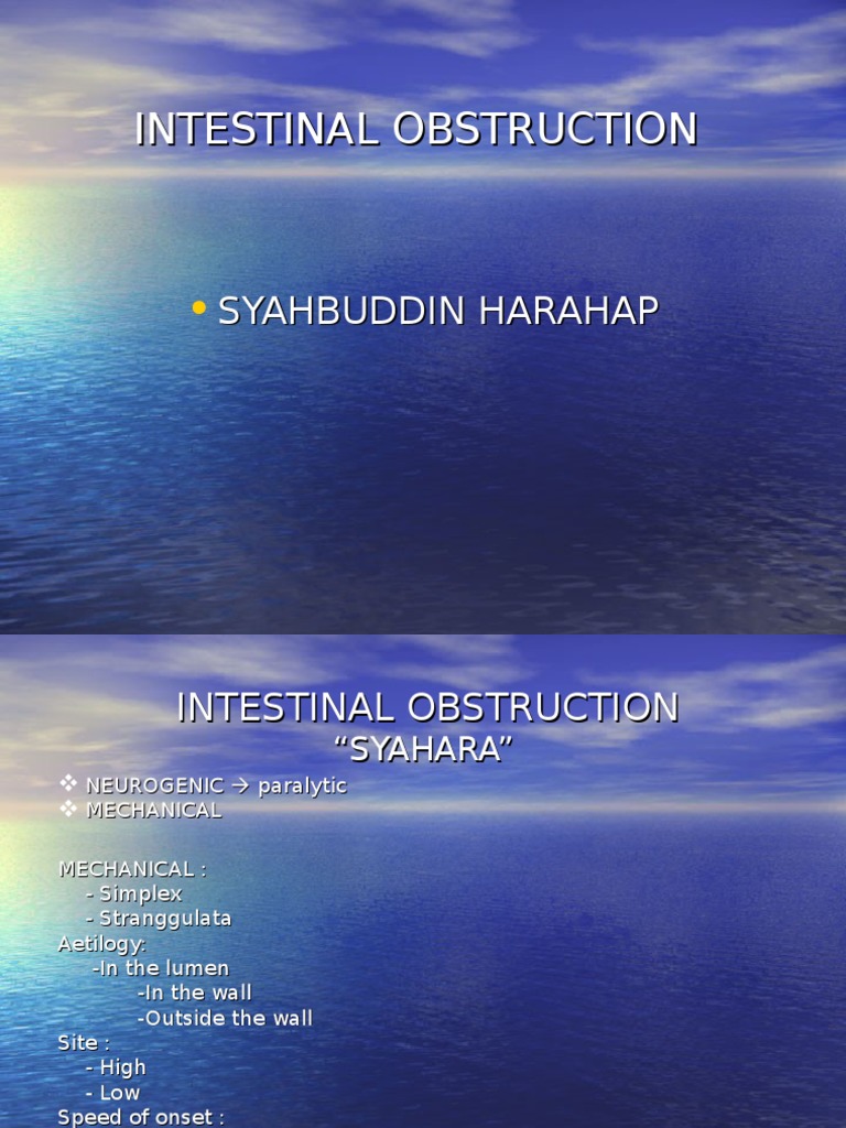 Acute Intestinal Obstruction | PDF | Medical Specialties | Gastroenterology