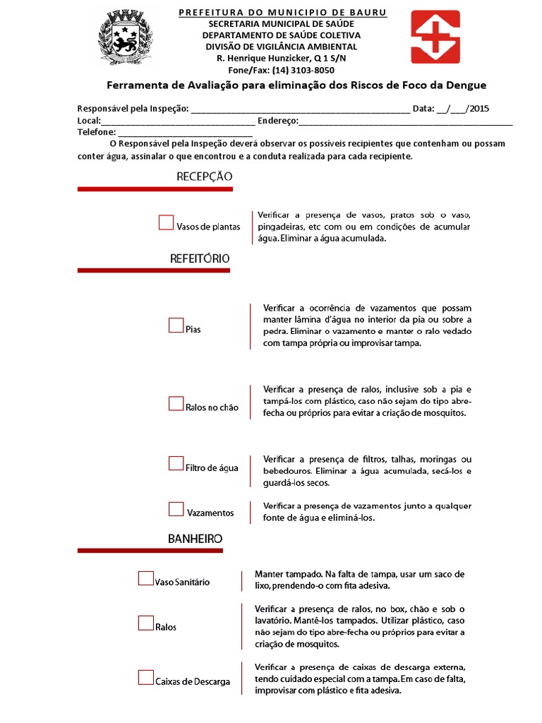 Checklist - Dengue | PDF