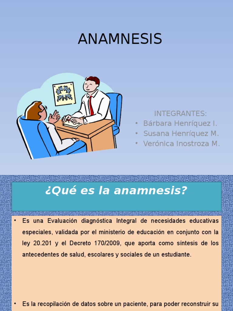 Anamnesis Power | PDF | Historial médico | Conceptos psicologicos