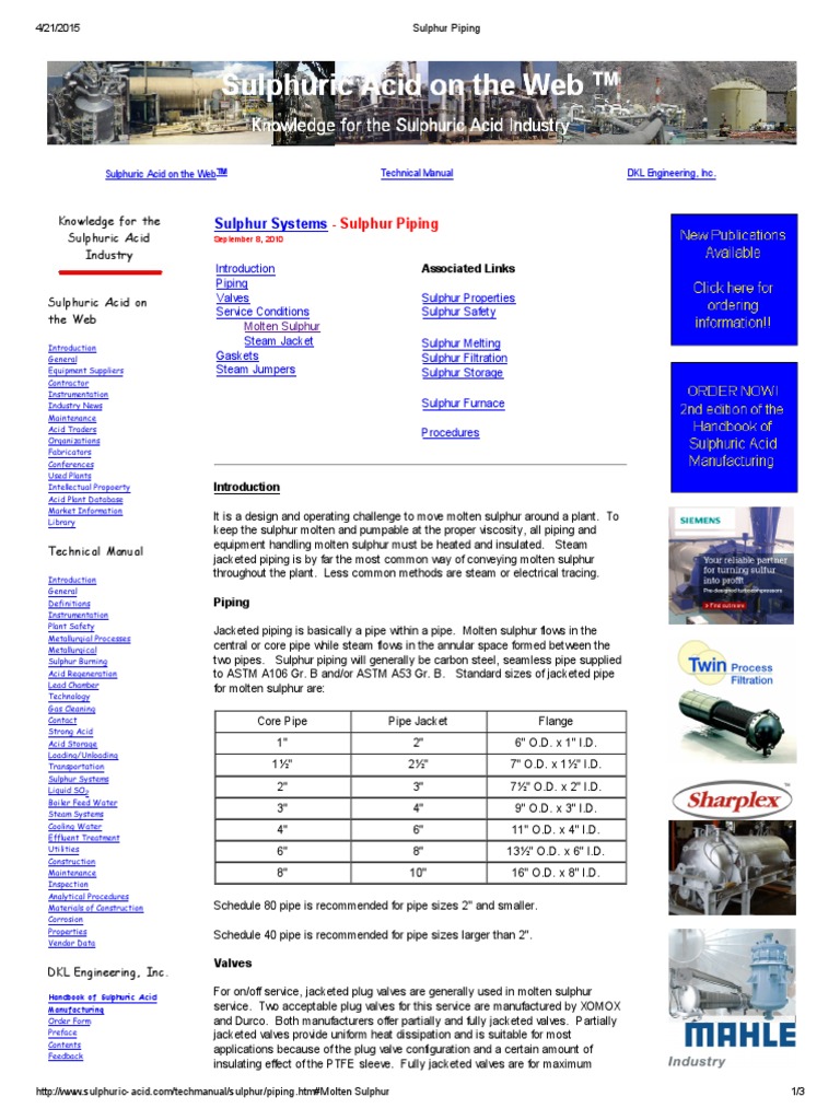 Sulphur | Pipe (Fluid Conveyance) | Valve
