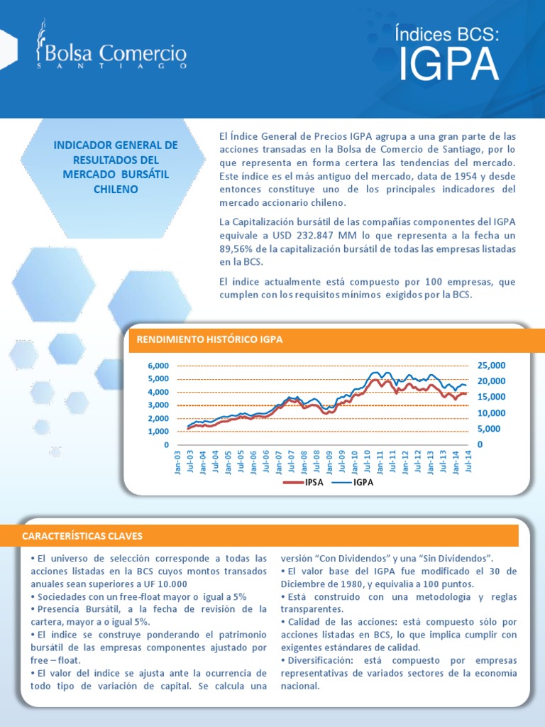 02.ficha Técnica Índice IGPA | PDF | Bolsa | Compartir (Finanzas)