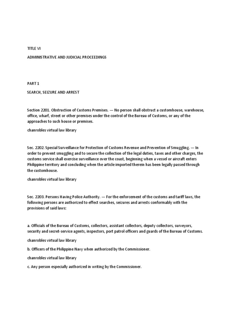 TITLE VI Administrative and Judicial Proceedings | Download Free PDF ...