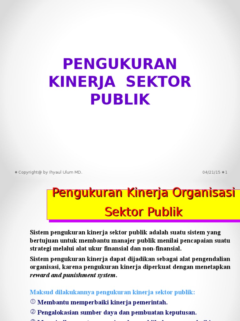 Materi Pengukuran Kinerja Sektor Publik | PDF