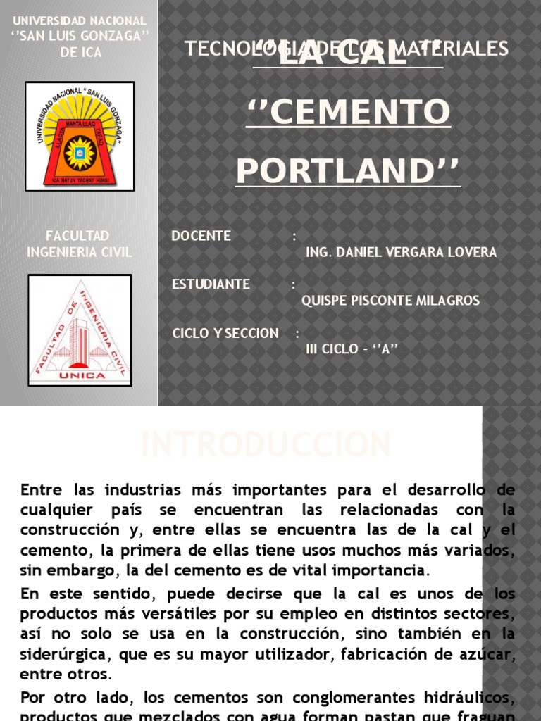 Cal y Cemento | PDF | Cemento | Unión