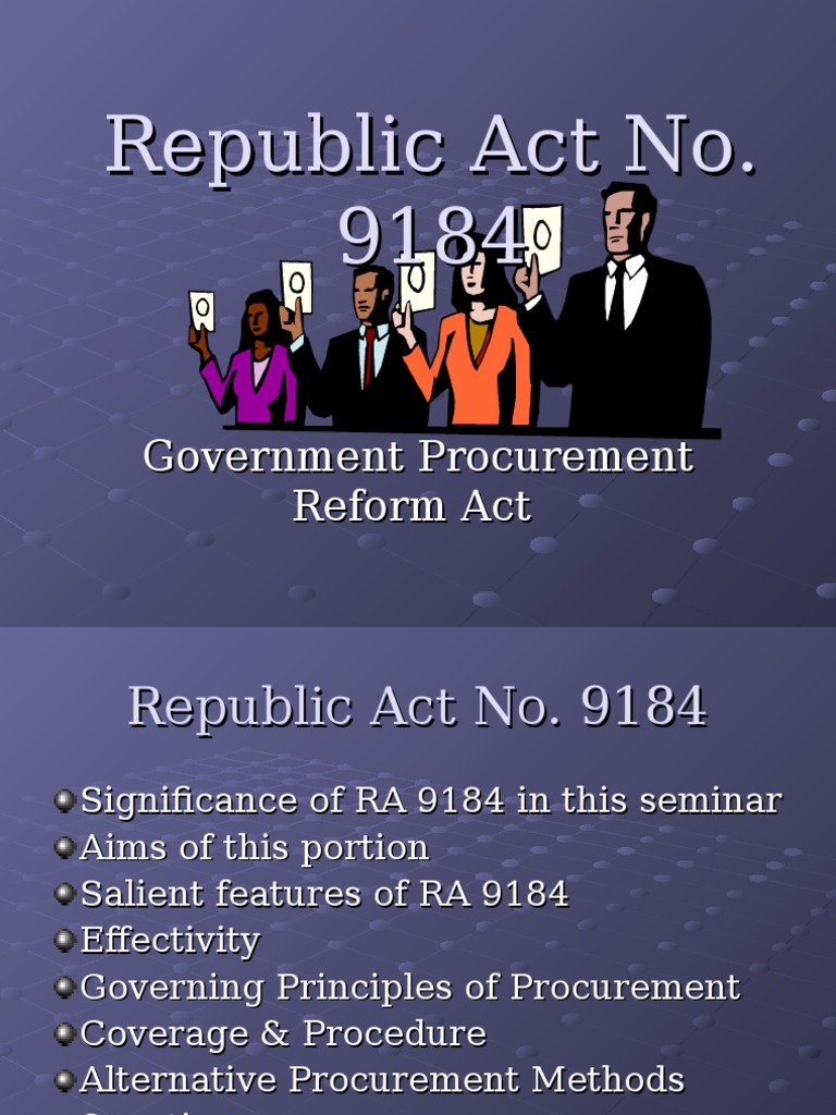 Republic Act No. 9184 For LGUs | PDF | Procurement | Joint Venture