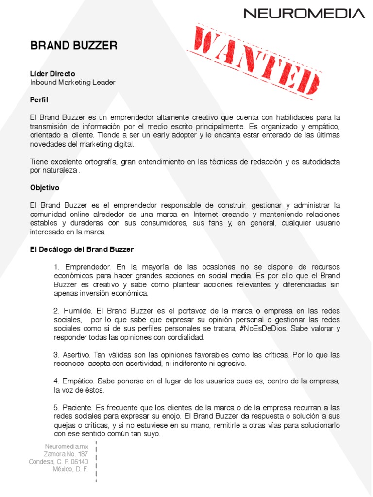 Brand Buzzer | PDF | Servicio de redes sociales | Publicidad digital
