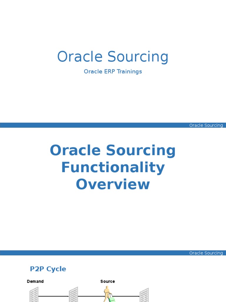 Oracle Sourcing Training Guide | PDF | Invoice | Negotiation
