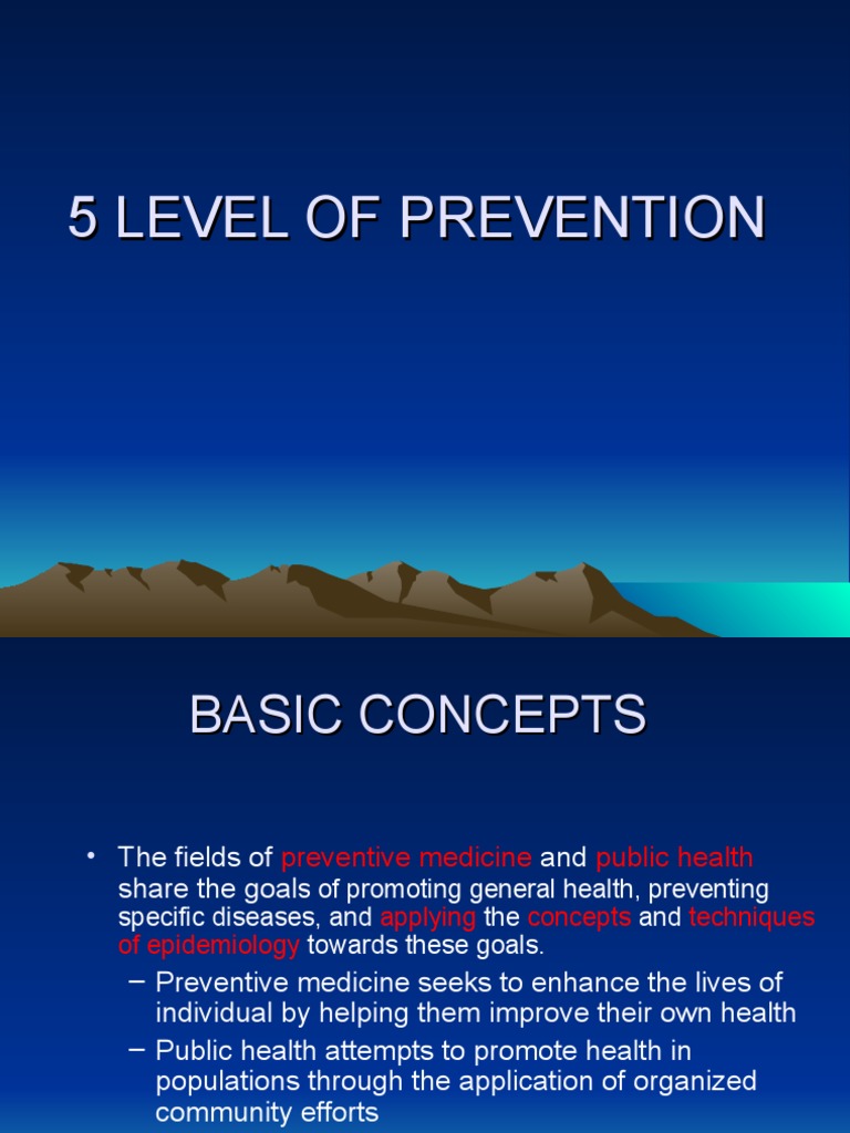 5 Level of Prevention | PDF | Preventive Healthcare | Public Health