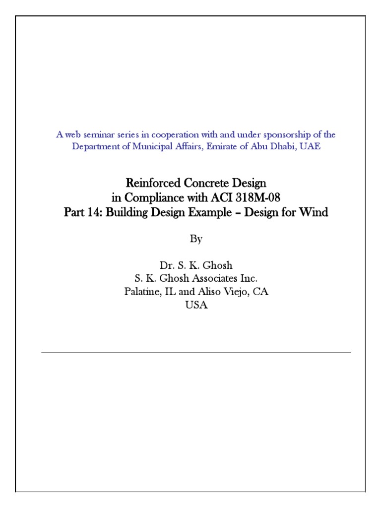 Reinforced Concrete Design in Compliance With ACI 318M-08 Part 14 ...